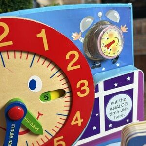learning wood | Toys | Children Learning Wood Clock What Time Is It ...